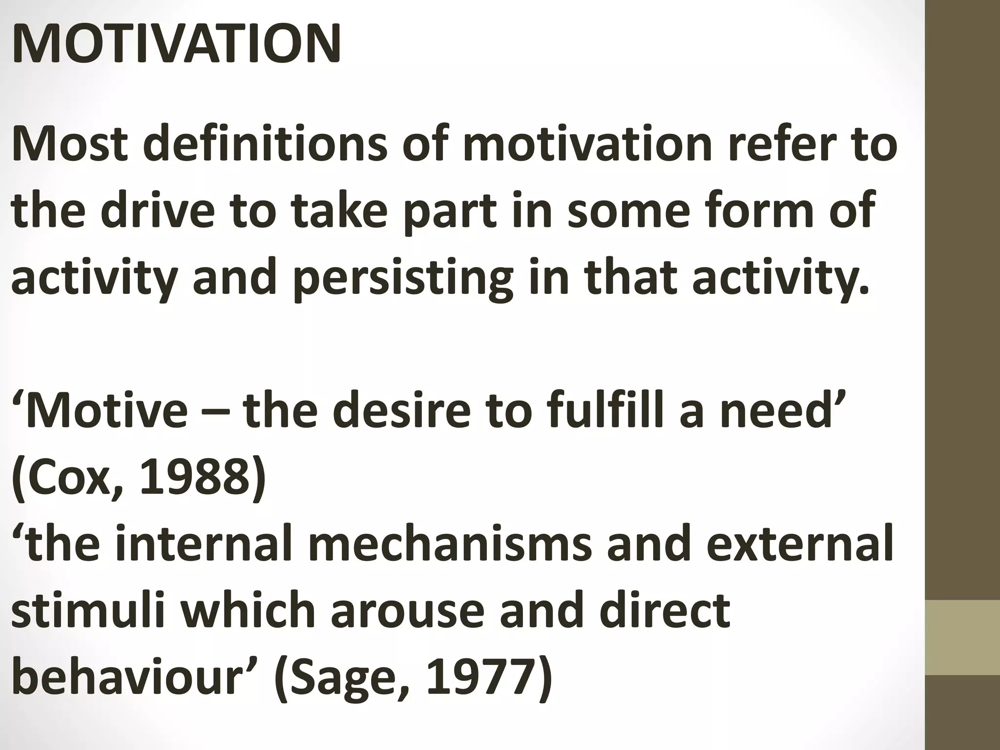 Theory of motivation | PPTX | Fitness and Exercise | Healthy Living