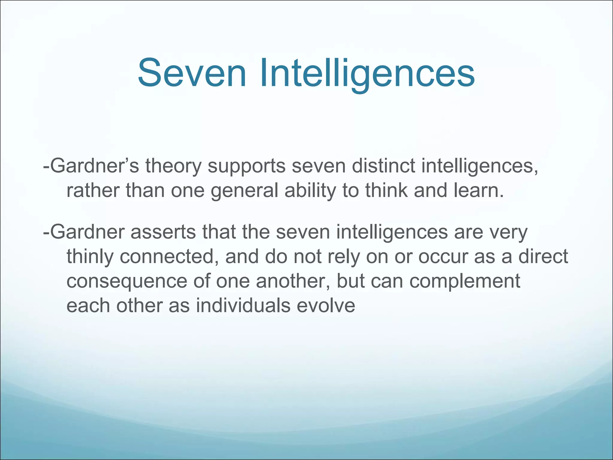 Theory of multiple intelligences | PPT
