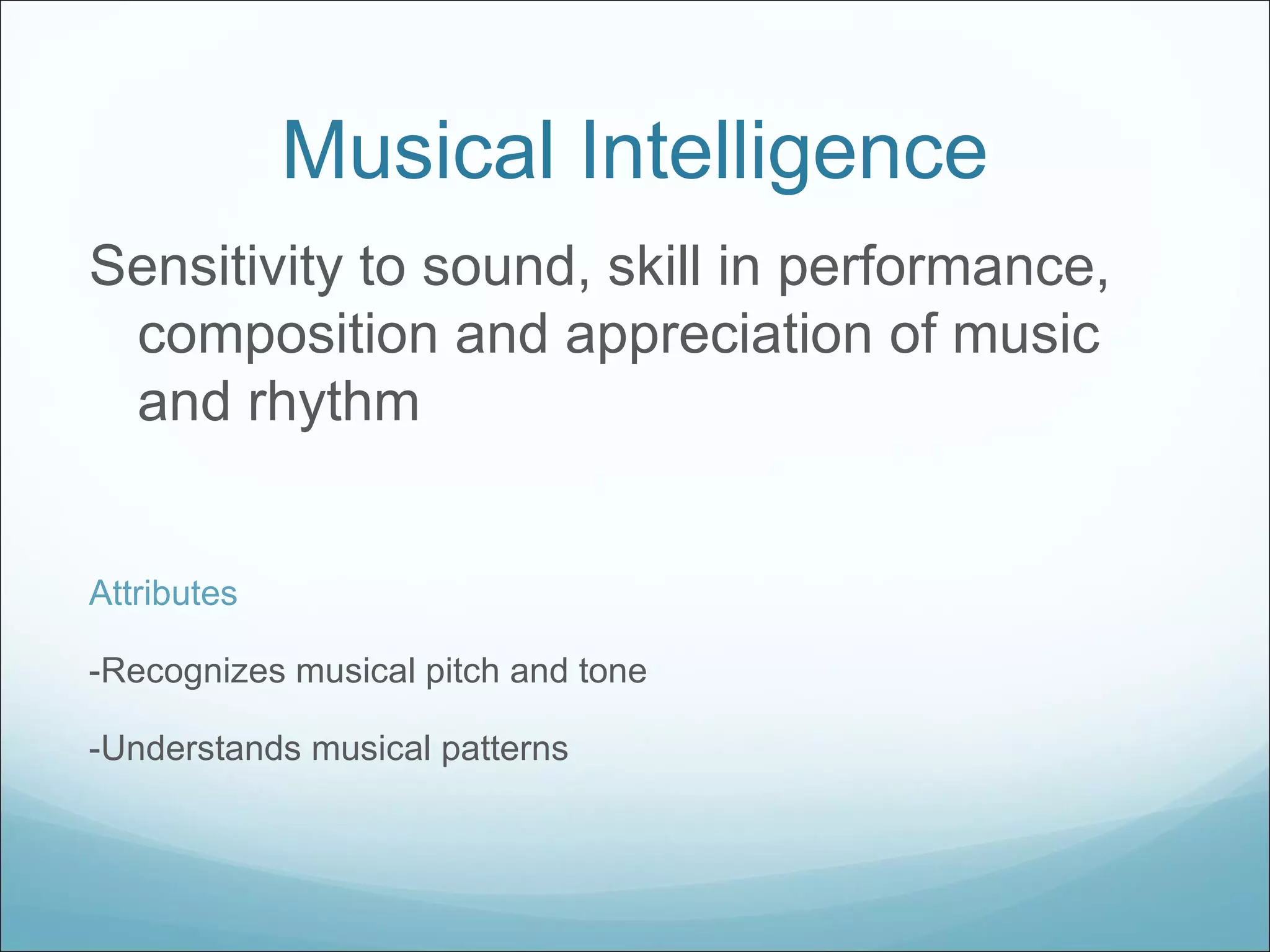 Theory of multiple intelligences | PPT
