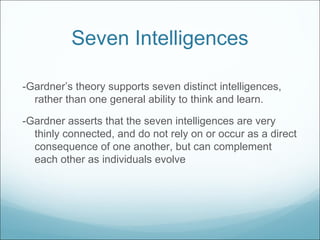 Theory of multiple intelligences | PPT