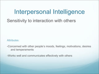Theory of multiple intelligences | PPT