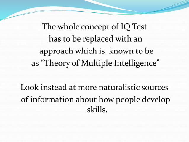 Howard Gardner's Theory of Multiple Intelligences (Chapter 1) | PPTX | Educational Assessment ...