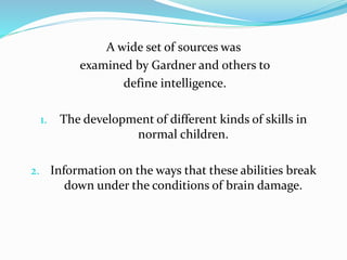 Howard Gardner's Theory of Multiple Intelligences (Chapter 1) | PPTX