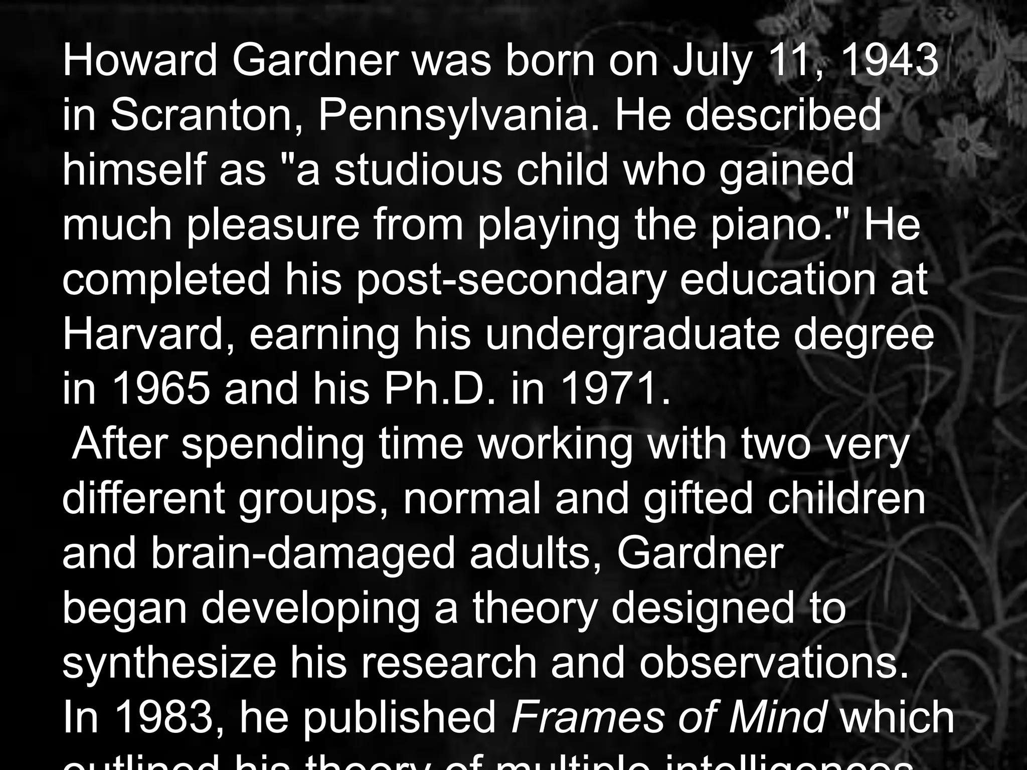 Theory of multiple intelligences by Howard gardner | PPTX