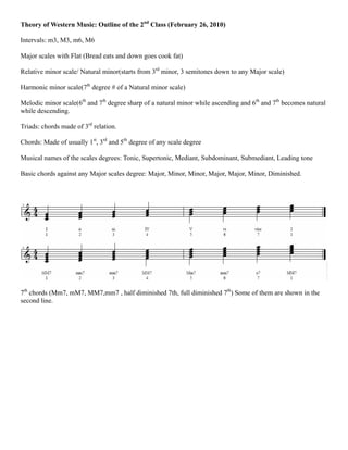 Theory of music(session 2) | PDF