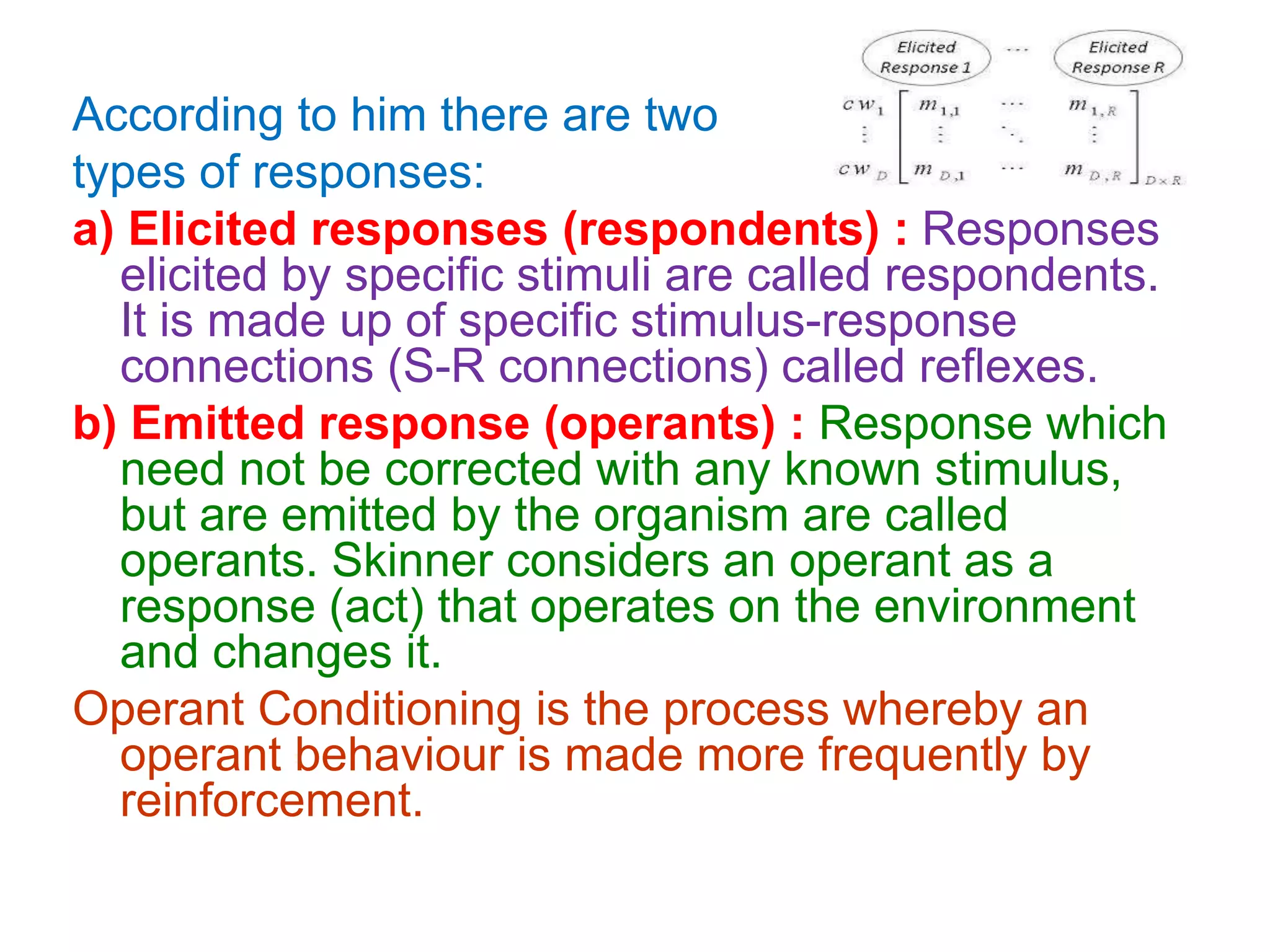 Theory of Operant Conditioning - B F Skinner | PPTX