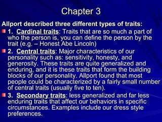 Theory of personality (altntv) | PPT