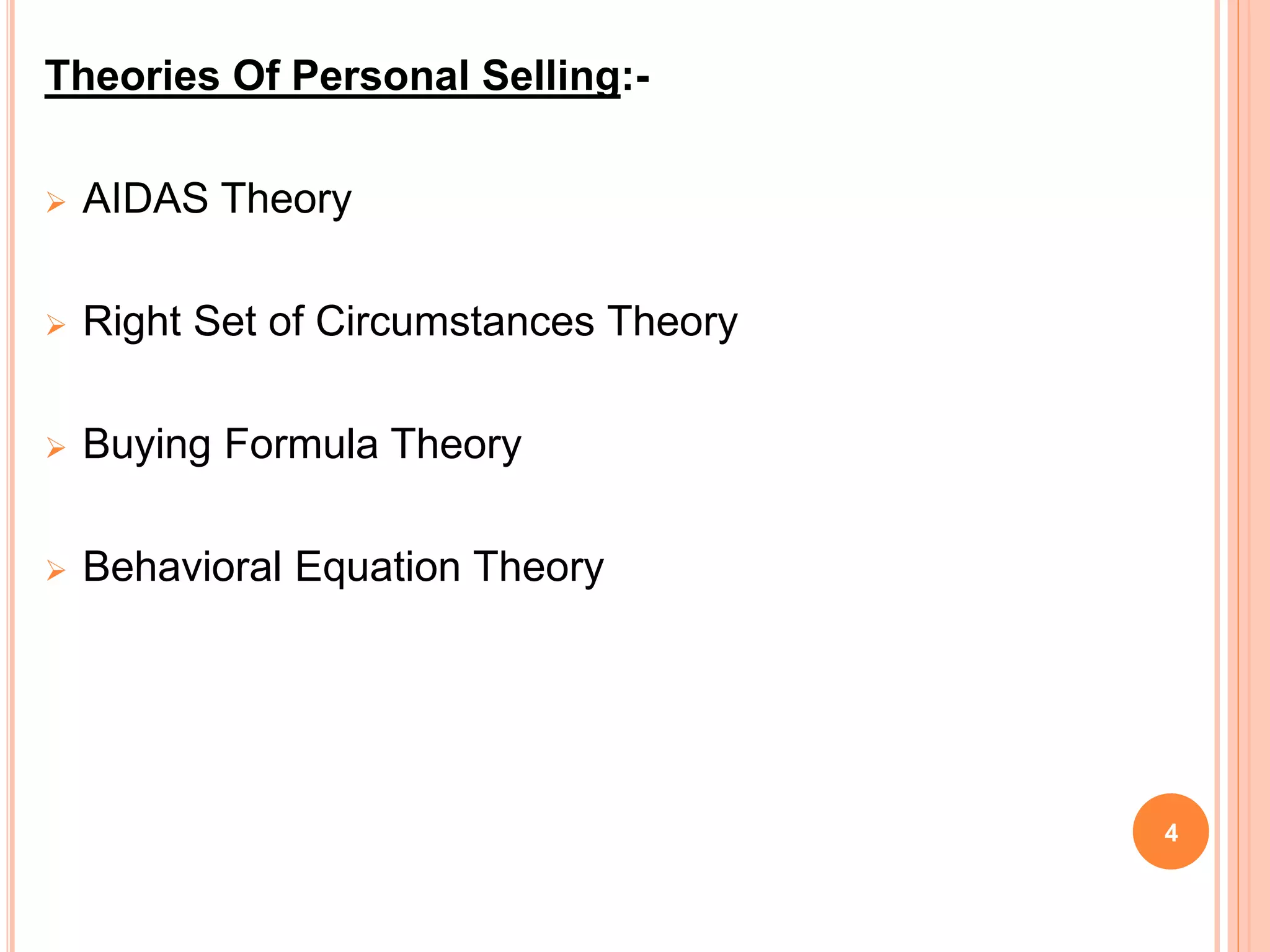 Theory of personal selling | PPTX