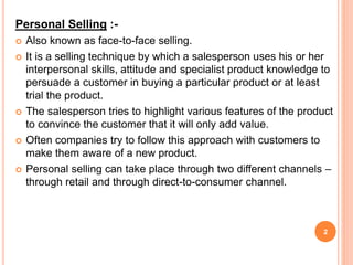 Theory of personal selling | PPTX