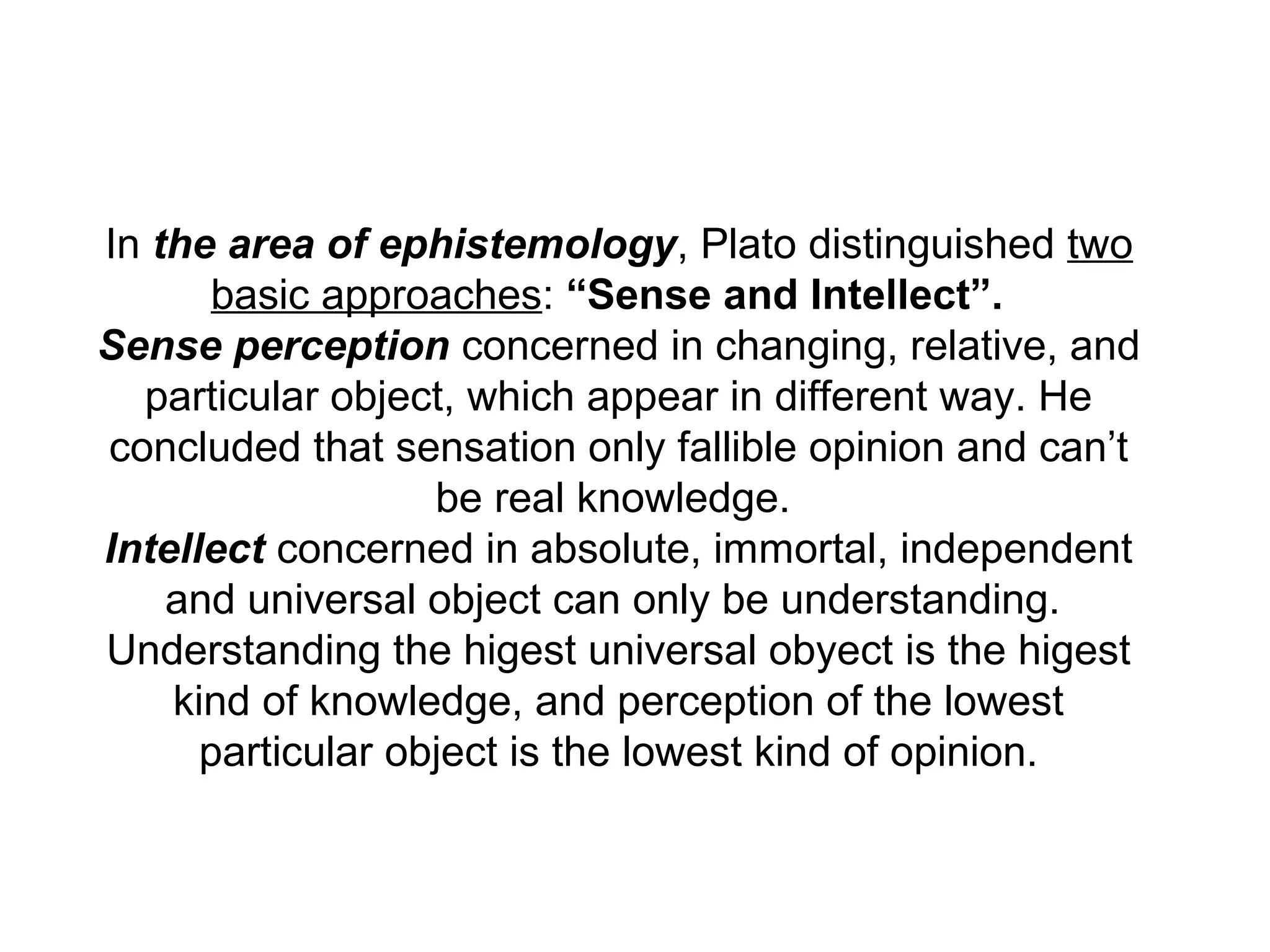 Theory of Plato’s Idea | PPT