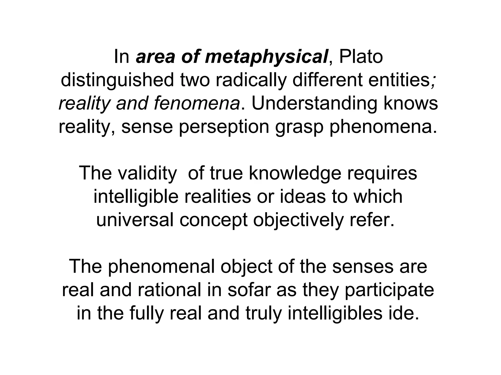 Theory of Plato’s Idea | PPT
