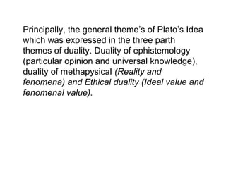 Theory of Plato’s Idea | PPT