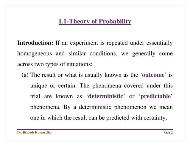 Theory of probability | PDF