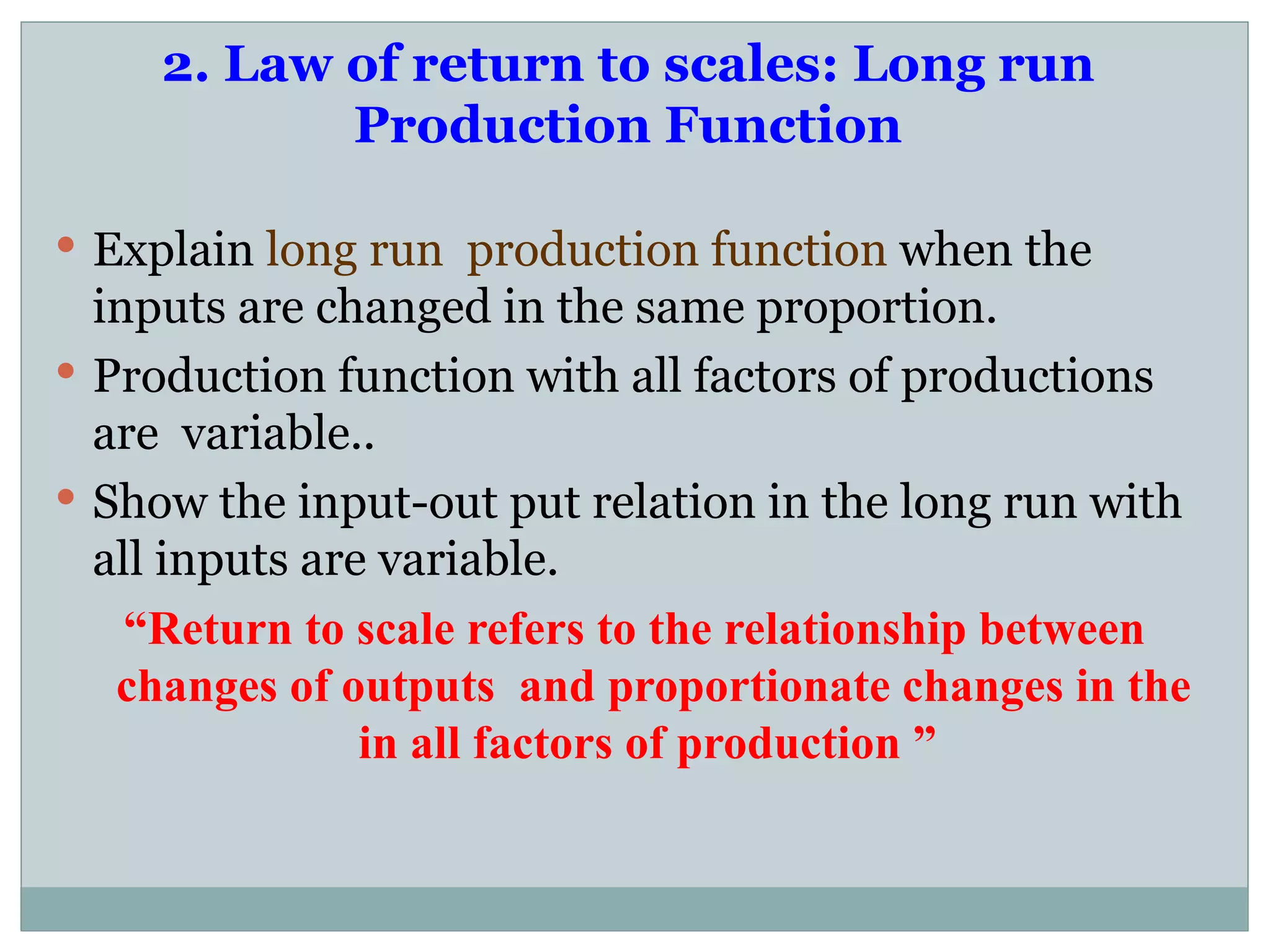 Theory of Production | PPT
