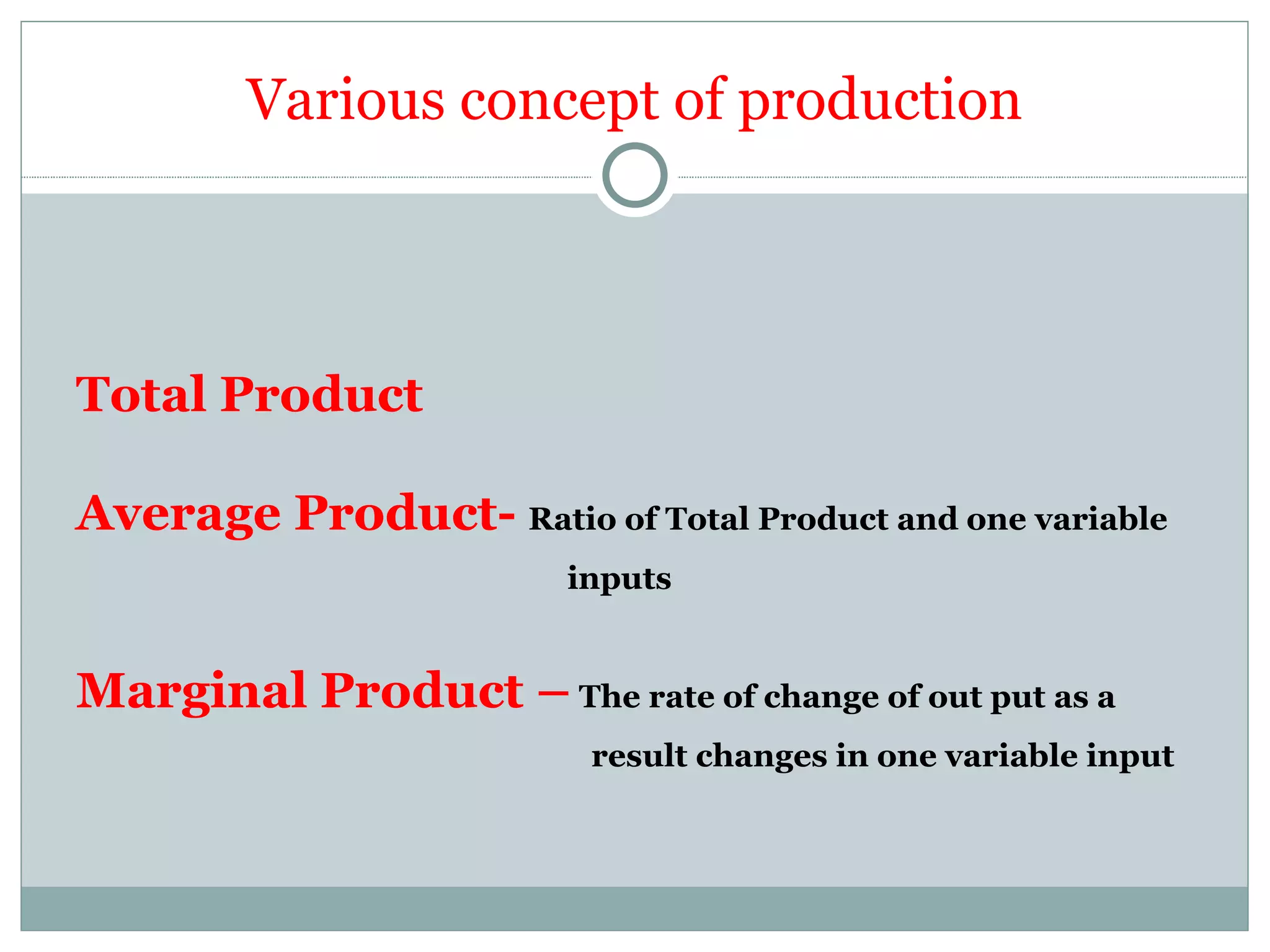Theory of Production | PPT