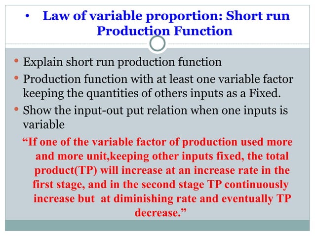 Theory of Production | PPT