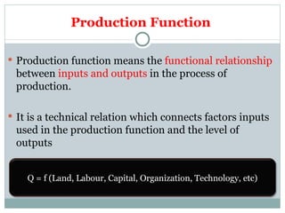 Theory of Production | PPT