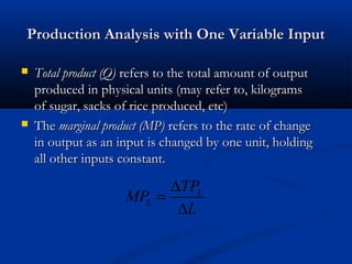 Theory of production | PPT