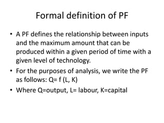 Theory of production | PPTX