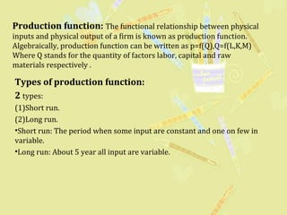 Theory of production | PPT | Business Accounting & Finance | Business