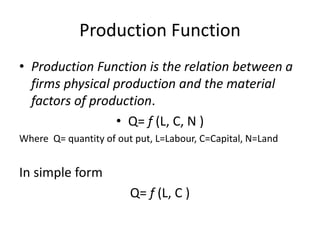 Theory of Production | PPTX