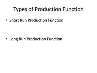 Theory of Production | PPTX