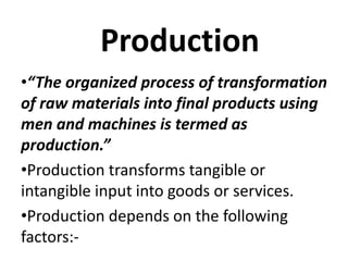 Theory of production | PPTX