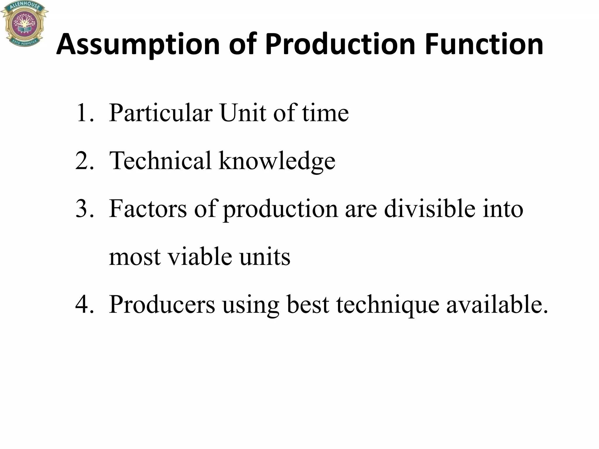 Theory of production | PPTX