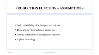 Theory of production | PPTX