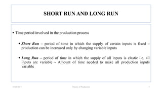 Theory of production | PPTX
