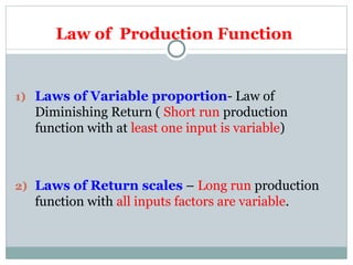 Short and long run production functions | PPT