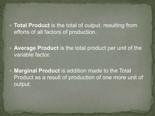 Theory of production by Raj Naik | PPTX