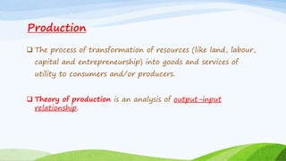 Theory of Production | PPTX