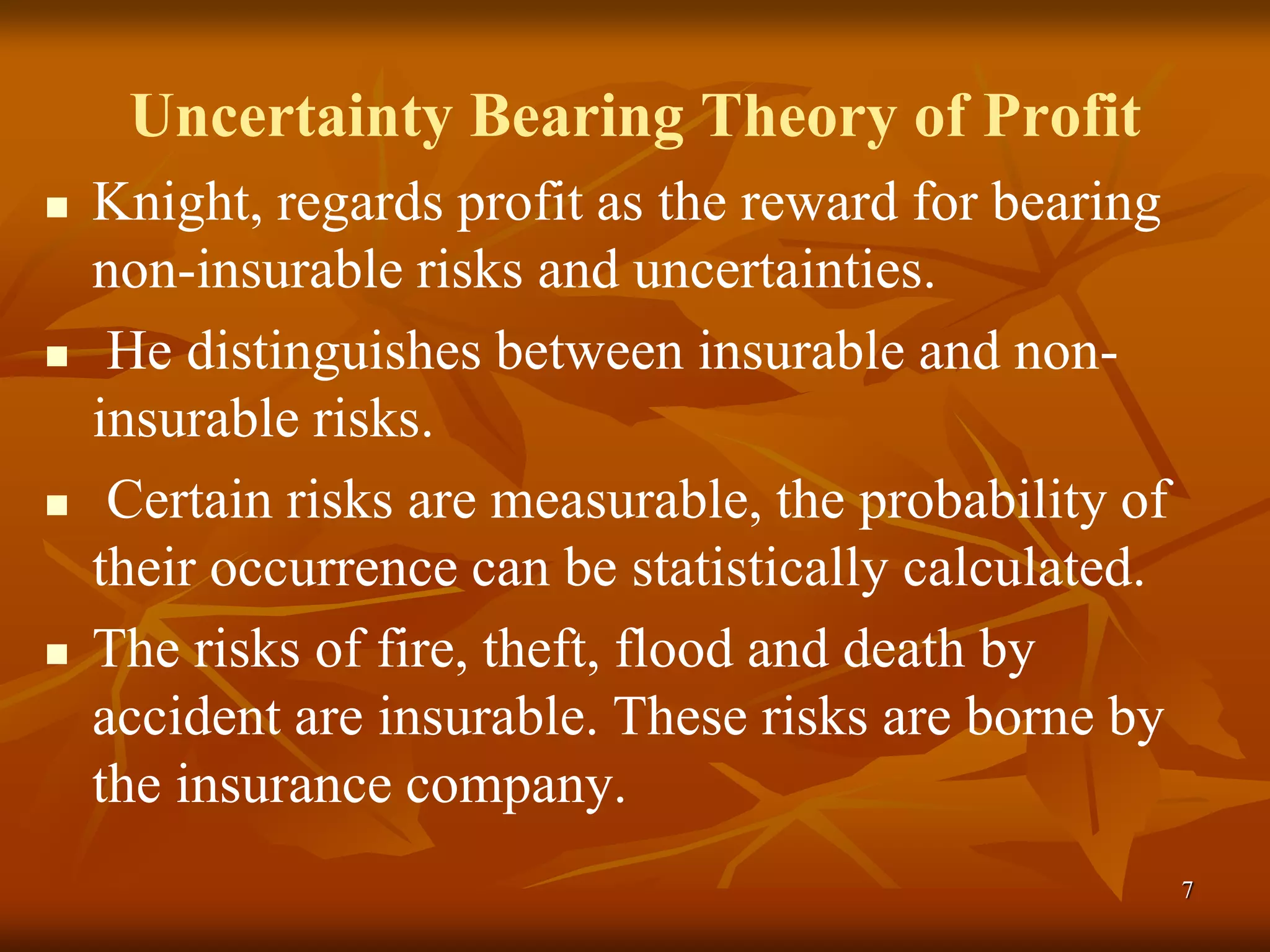 Theory of Profit | PPT