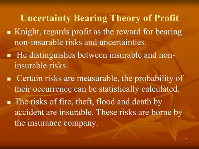 Theory of Profit | PPT | Stocks and Bonds | Personal Investing