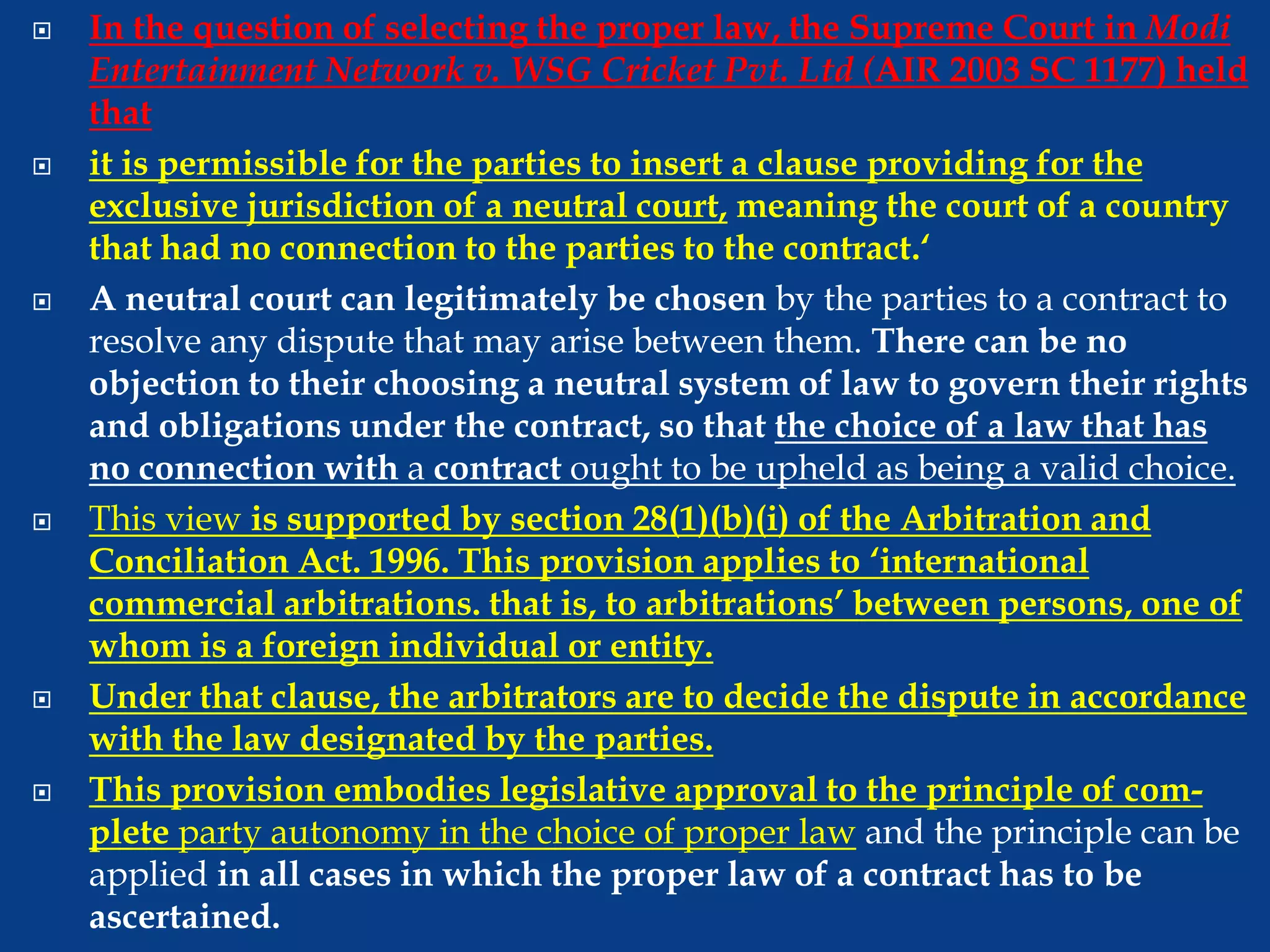 Theory of proper law of contract | PPTX