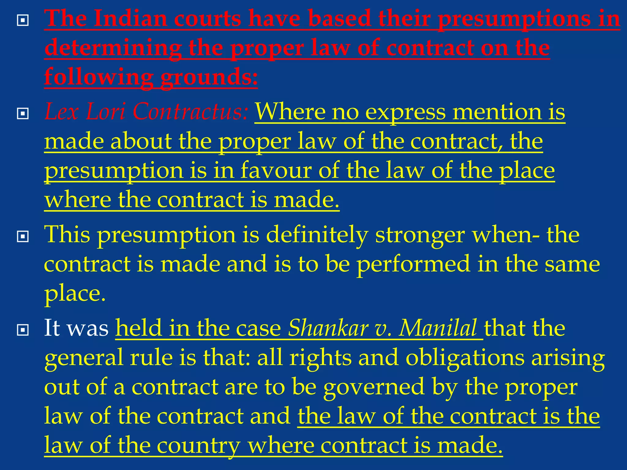 Theory of proper law of contract | PPTX