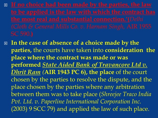 Theory of proper law of contract | PPTX