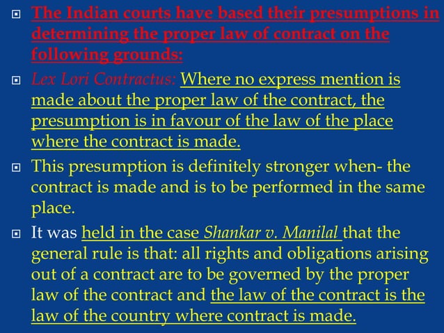 Theory of proper law of contract | PPTX