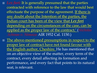 Theory of proper law of contract | PPTX