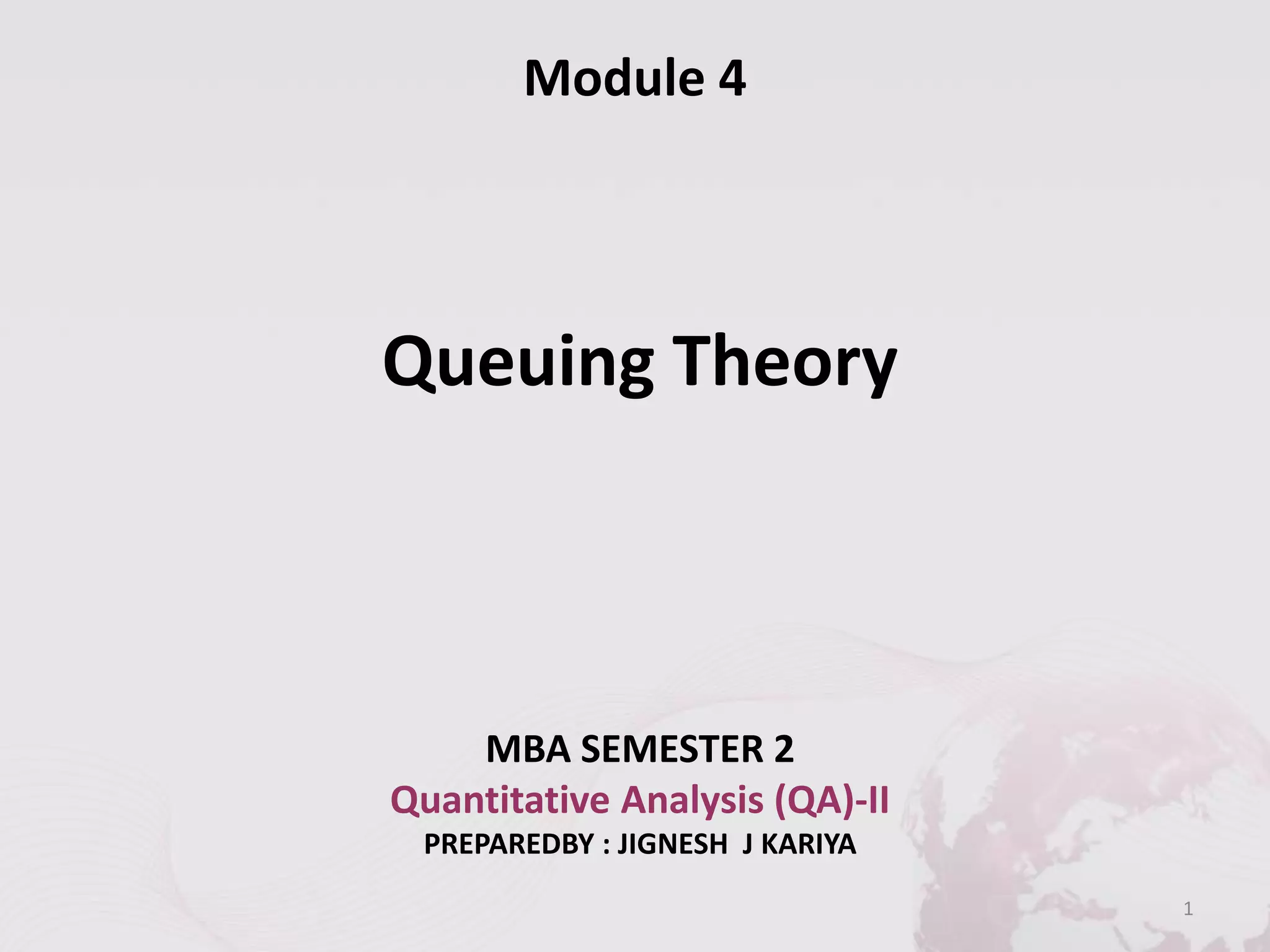Theory of queues | PPTX