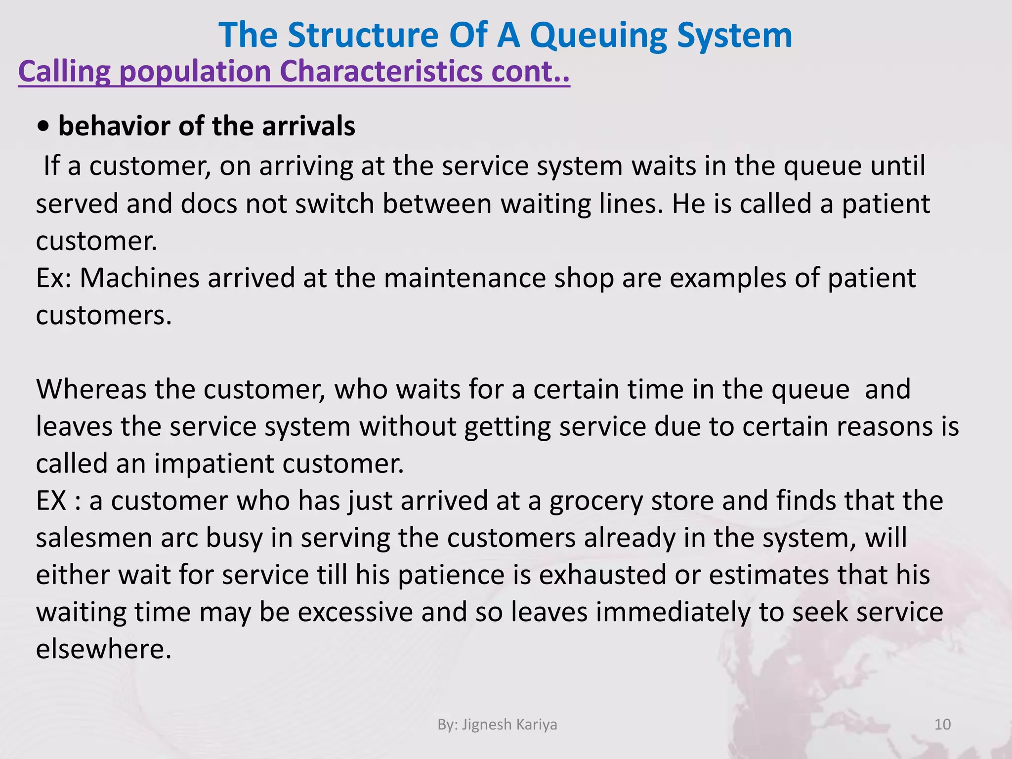 Theory of queues | PPTX