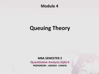Theory of queues | PPTX