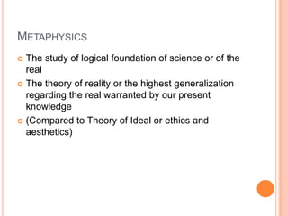 Theory of reality | PPTX