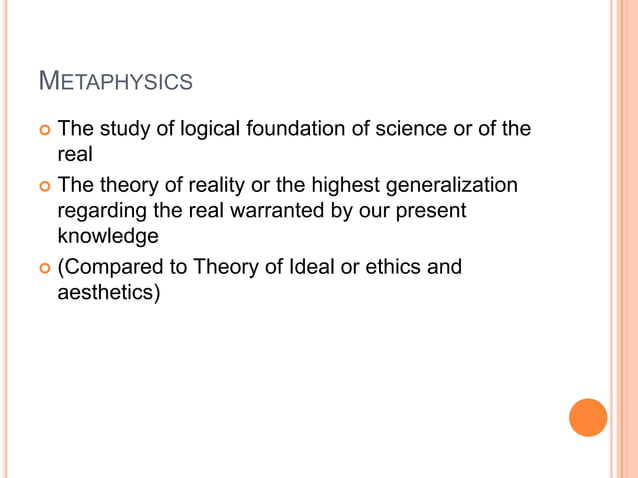 Theory of reality | PPT