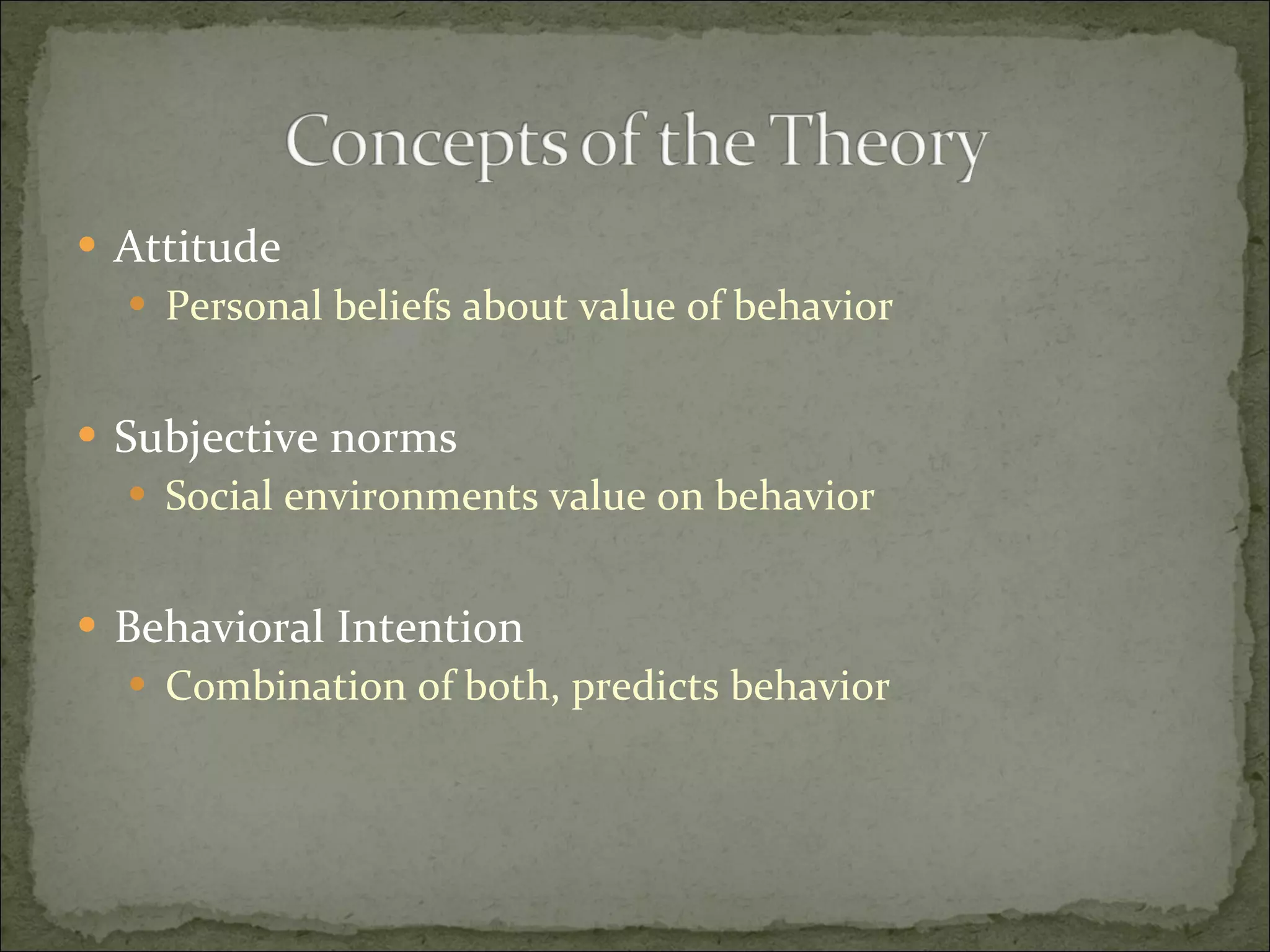 Theory of reasoned action | PPT