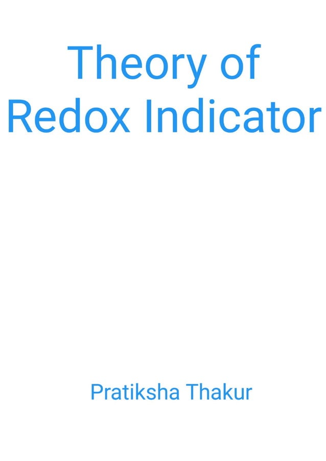 Theory of Redox Indicator | PDF
