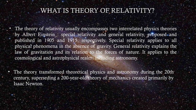 THEORY OF RELATIVITY seagaerhtrshsethehetwh | PPT