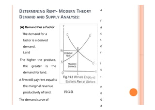 theory of rent. Assumptions Criticism, Scarcity and differential | DOCX