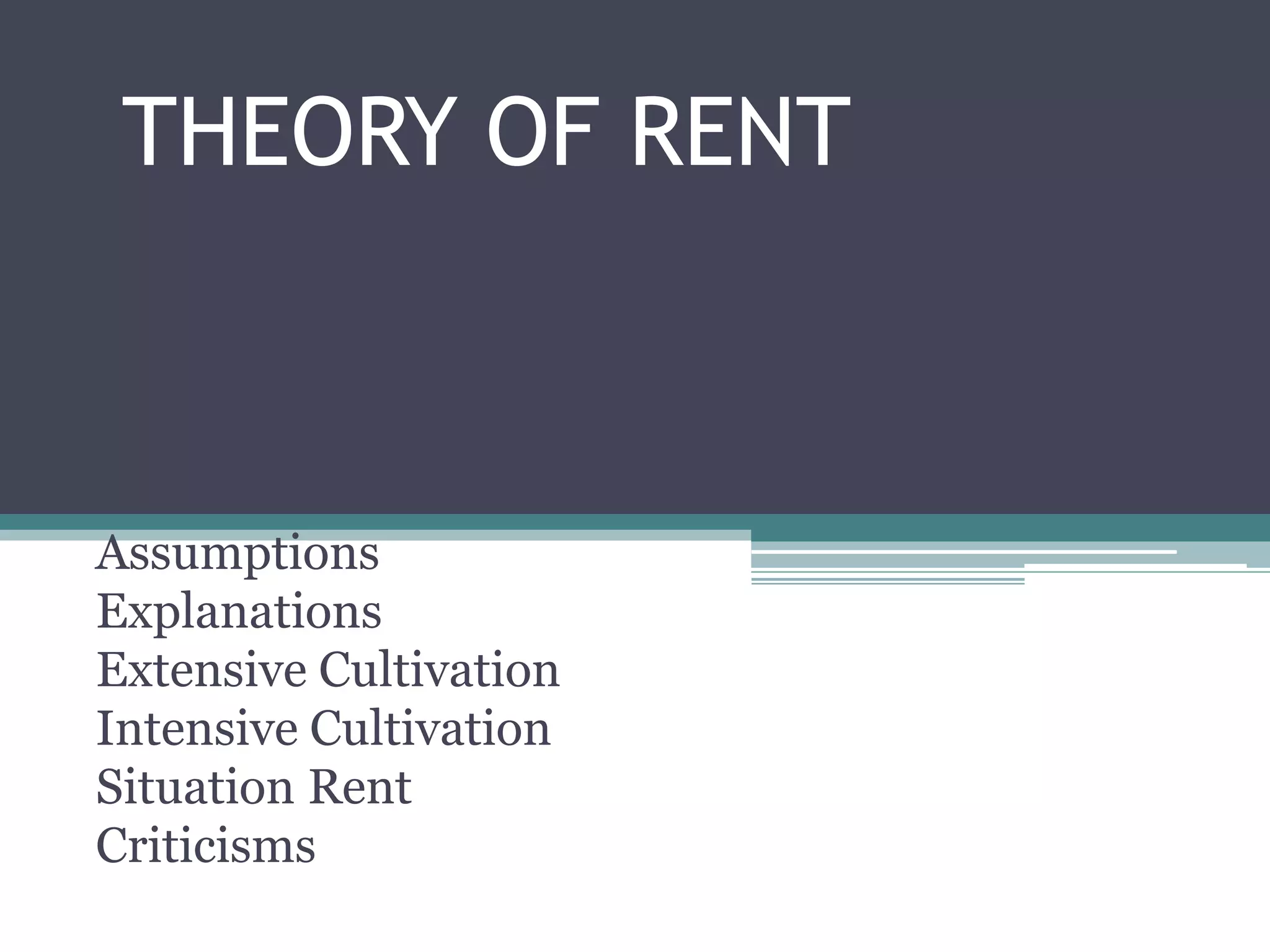 Theory of Rent | PPTX